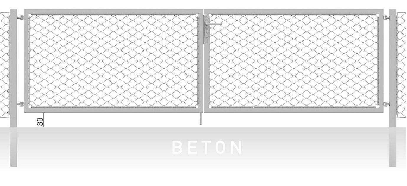 Edelstahl-Doppeltor Perimesh®, Breite 320cm, Höhen 100 und 125cm