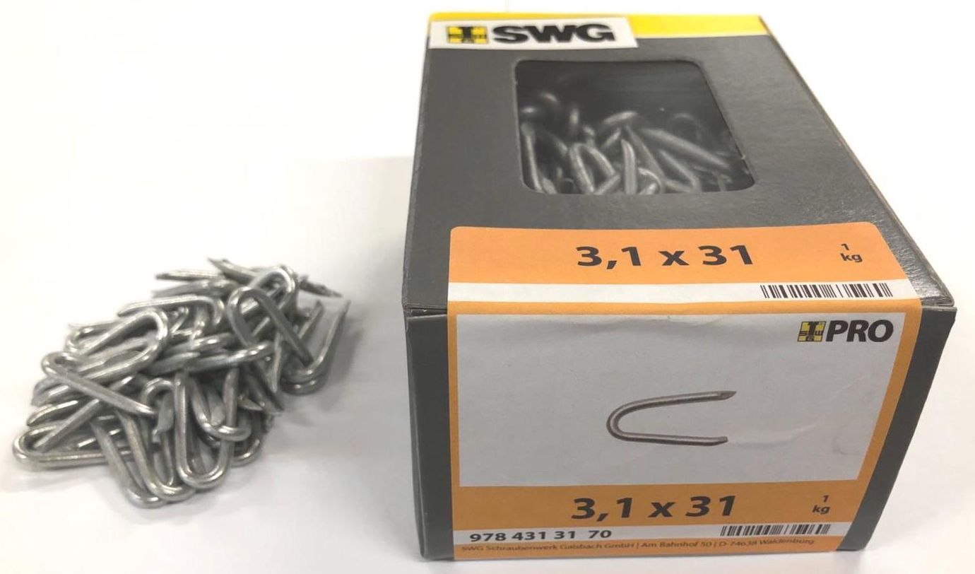 Krampen 3,1x31mm (ca. 300 Stück)