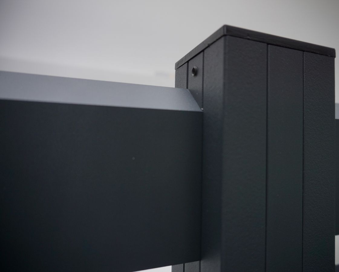 Alu Lamellenzaun-Element Rhombus midi (Abstand 15mm) - Höhe 180cm ...